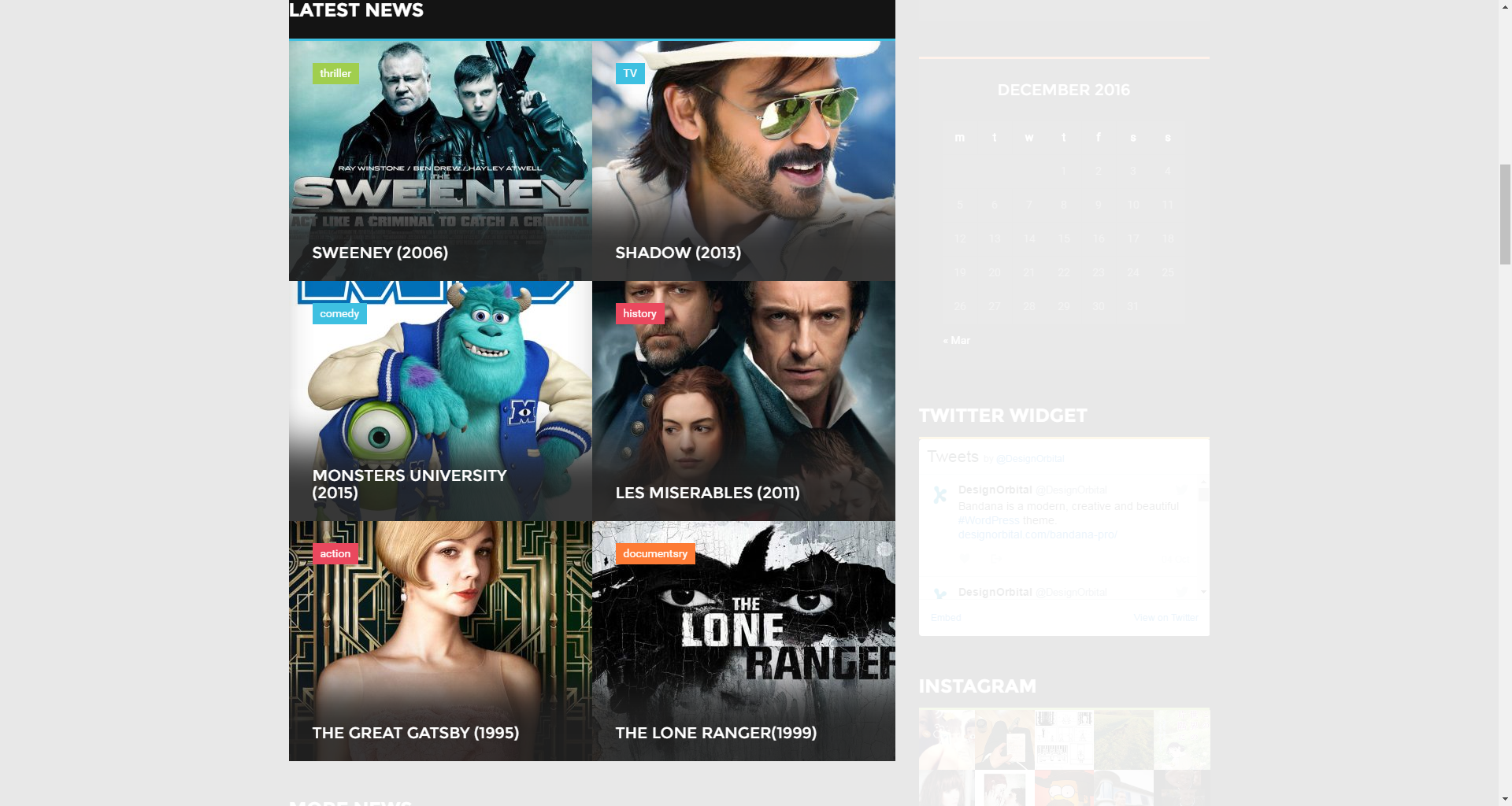 Movies online – WordPress Theme